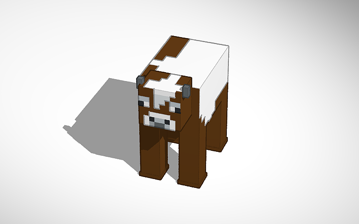 3D design Minecraft Cow - Tinkercad