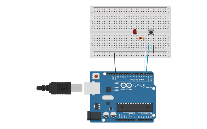 Circuit Design Button Circuit With Arduino Tinkercad