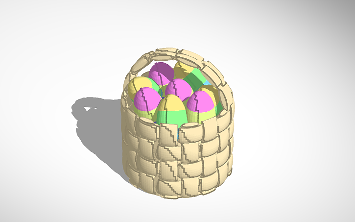 3D design Easter Basket - Tinkercad