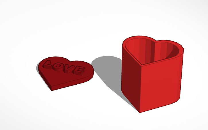 3D design #Valentines box 1 :48 - Tinkercad