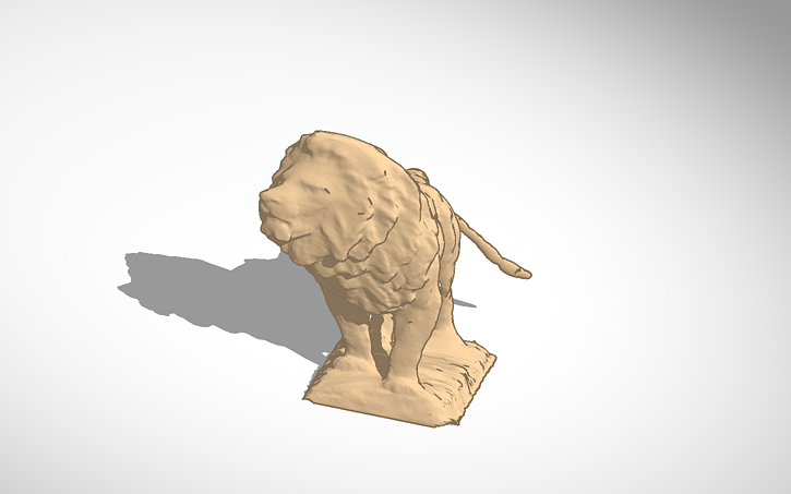 3D design Lion Statue - Tinkercad
