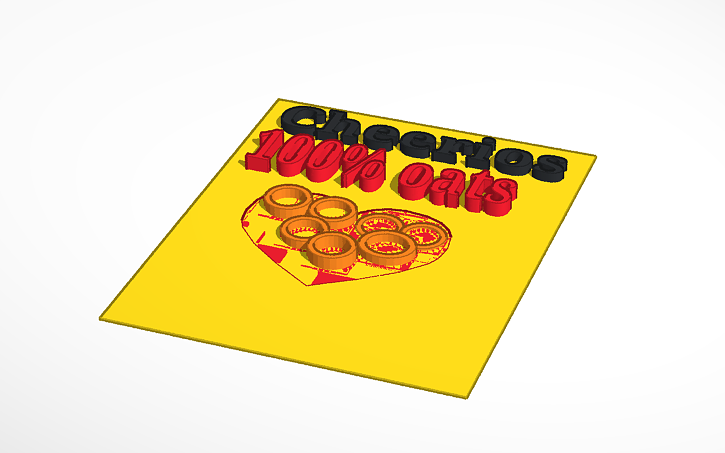 3D design cheerios box - Tinkercad