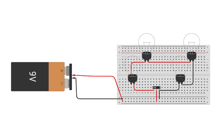 Circuit design circuito en serie - Tinkercad