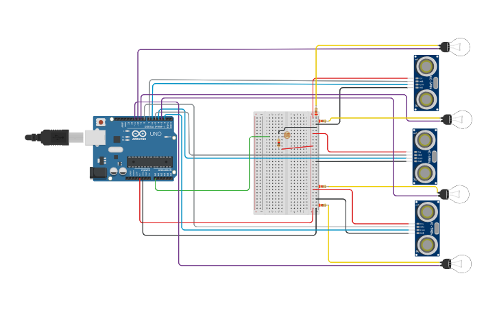 Circuit design IOT Smart Street Light System (IOT) - Tinkercad