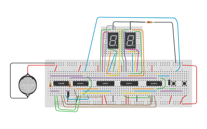 Circuit Design De Project Digital Counter Tinkercad