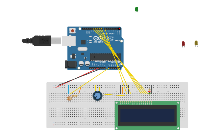 Circuit design Light intensity - Tinkercad