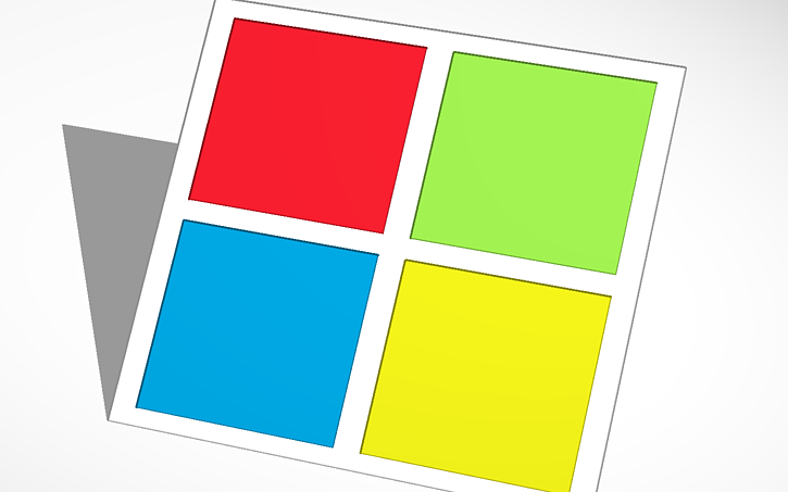 3d Design Microsoft Logo Tinkercad