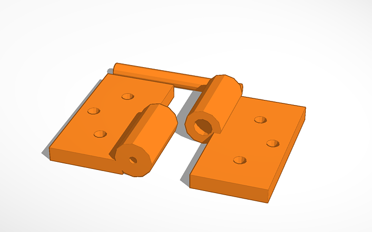 3D design hinge - Tinkercad