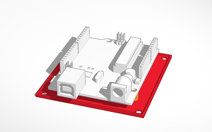 3d Design Arduino Uno Mounting Plate The Perfect Arduino Made By Mack K Tinkercad