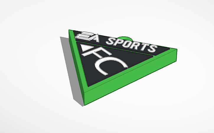 3D design EA FC24 Logo keychain - Tinkercad