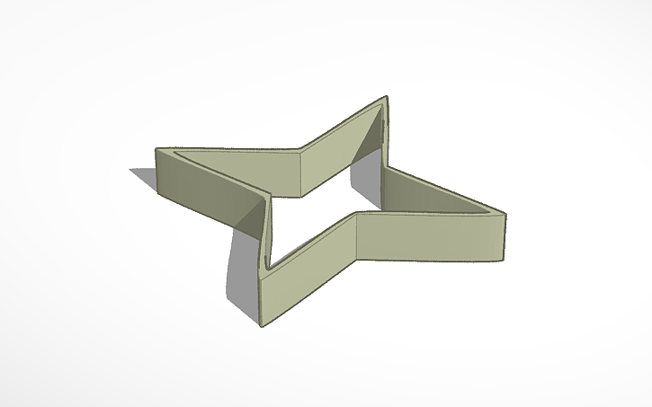 3D design 4 Point Star - Tinkercad