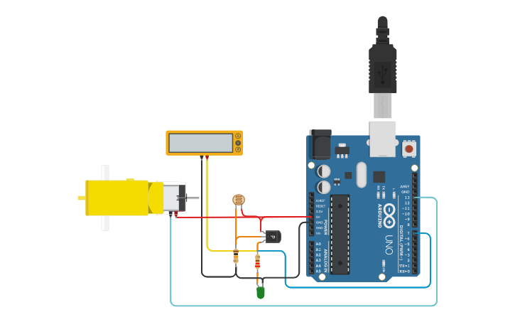 Circuit design AN_LDR+Motor - Tinkercad
