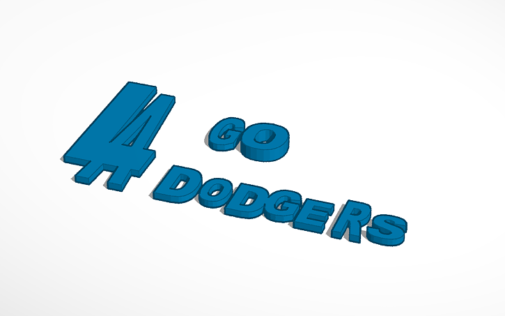 3D design Dodgers | Tinkercad
