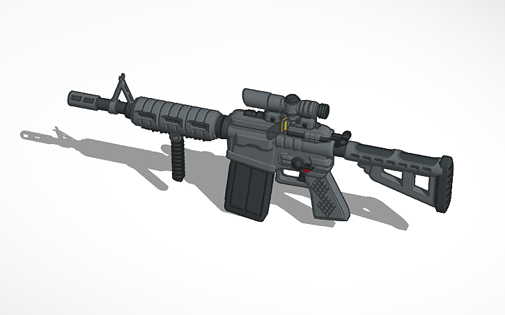 3D design SJMAR-X1A - "Shadow Jackal" Medium Assault Rifle | Tinkercad