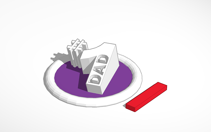 3D design #1 Dad Coin Medalion - Tinkercad