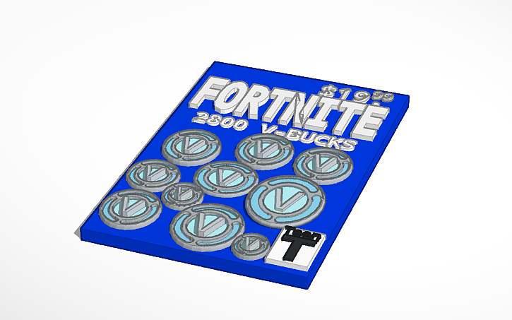 3D design fortnite card - Tinkercad