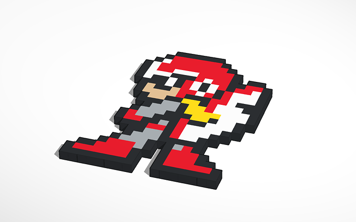 3D design protoman 8-bit - Tinkercad