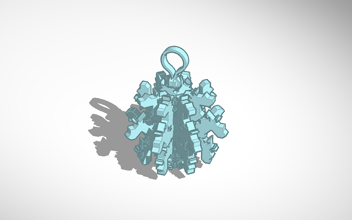 3D design snowflake Christmas Ornament | Tinkercad