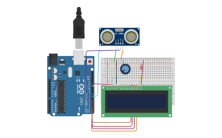 Circuit design SENSOR DE NIVEL DE AGUA - Tinkercad Circuit design SENSOR DE NIVEL DE AGUA - Tinkercad