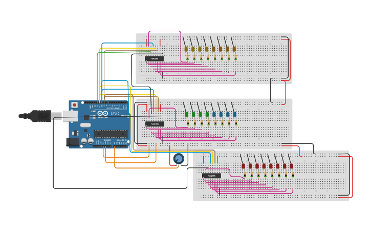 Circuit design Bar Graph By Ahmed Odeh - Tinkercad
