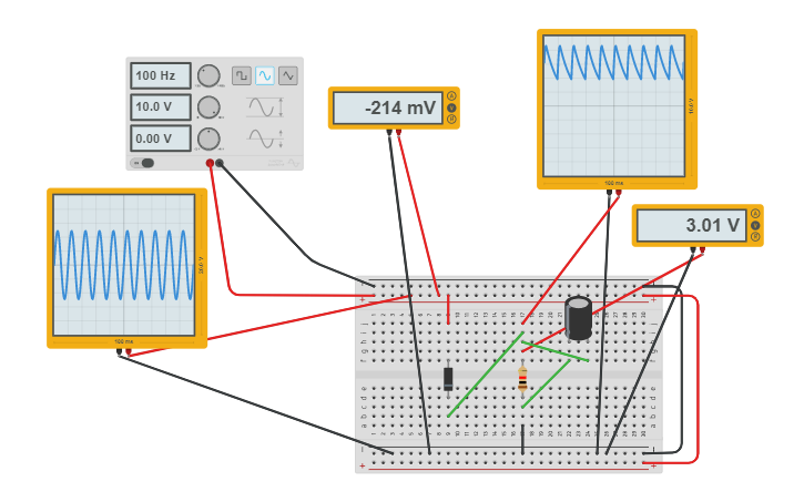 Circuit design Menggunakan Capasitor | Tinkercad