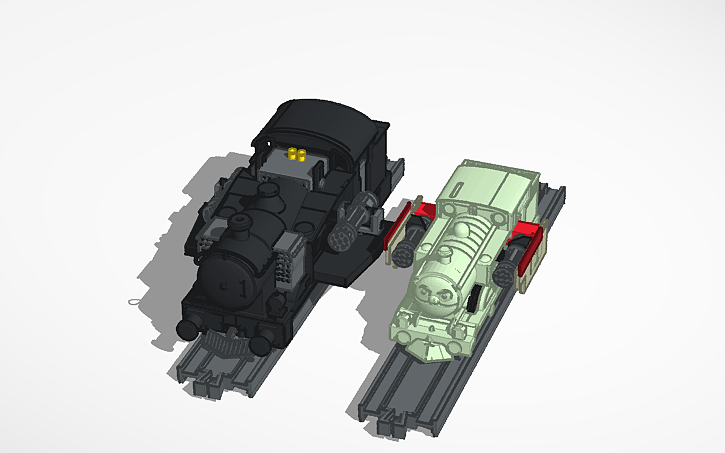 3D design engine warrior 57 with thomax the warrior engine 41 - Tinkercad