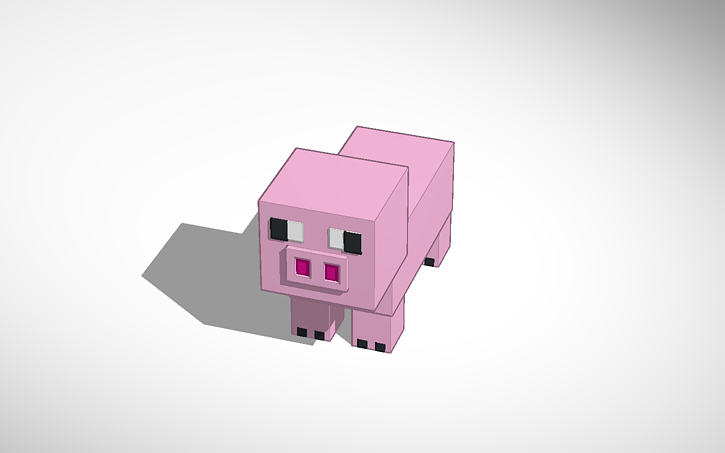 3D design Minecraft Pig - Tinkercad