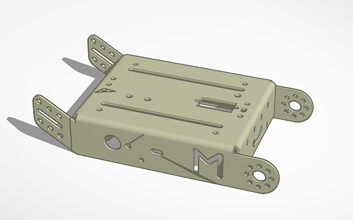 3D design Chassis Mbot - Tinkercad