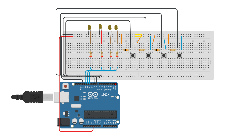 Circuit design CT-318 Microprocessor Final exam - Tinkercad