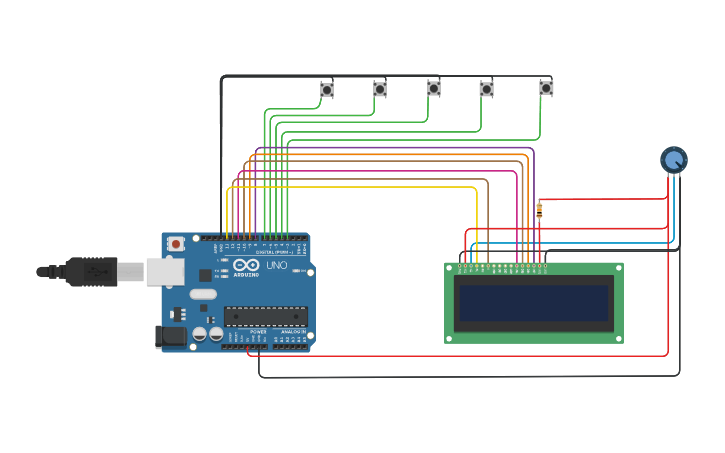 Circuit Design Electronic Voting Machine Tinkercad