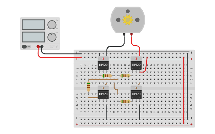 Circuit design CIRCUITO EXAMEN | Tinkercad