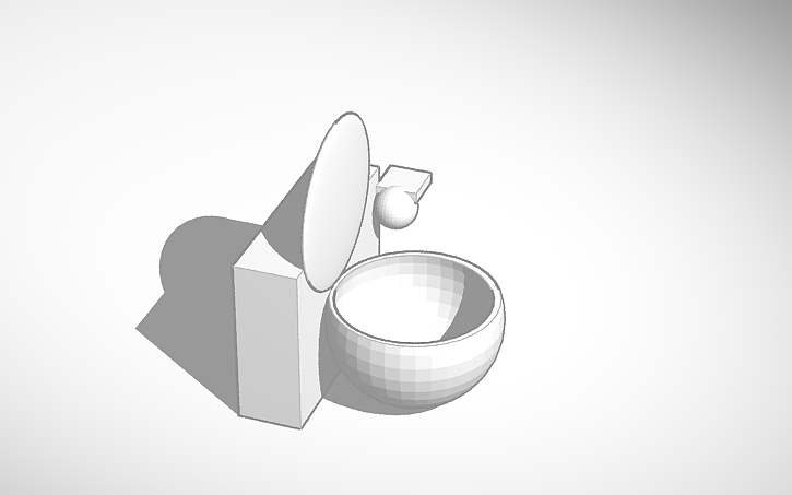 3D design toilet - Tinkercad