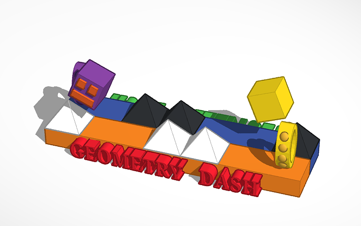 3D design geometry dash - Tinkercad