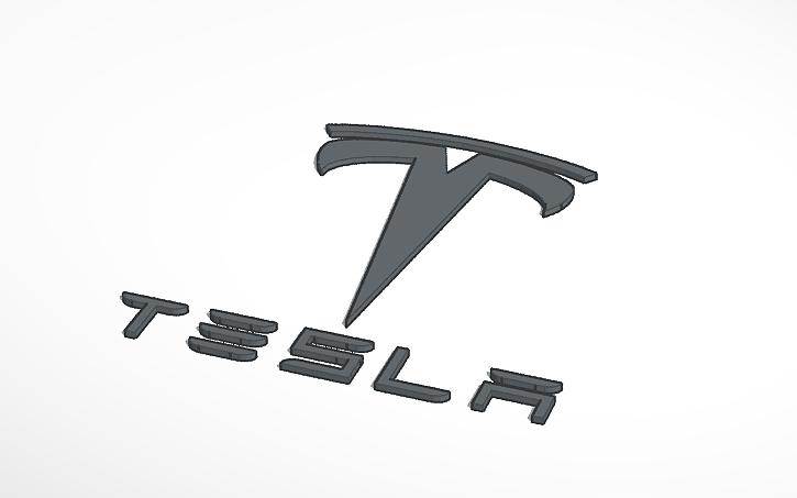 3D design Tesla with The "T" - Tinkercad