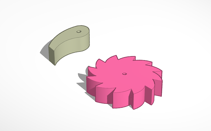 3D design Ratchet and Pawl - Tinkercad