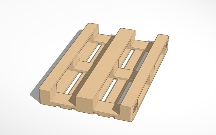 3D design Euro Pallet 1:10 | Tinkercad