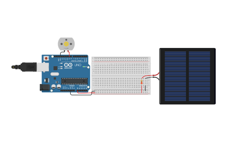 Circuit design Placa solar - Tinkercad