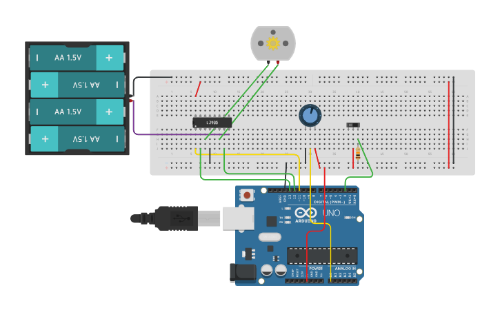 Circuit design DC Motor | Tinkercad Circuit design DC Motor | Tinkercad
