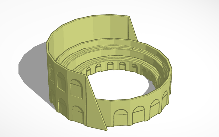 3D design Coliseo Romano - Tinkercad