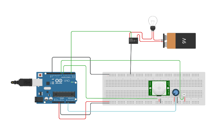 Circuit design projet detection lumière - Tinkercad Circuit design projet detection lumière - Tinkercad