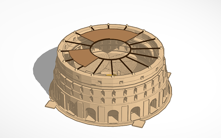 3D design Roman Coliseum - Tinkercad