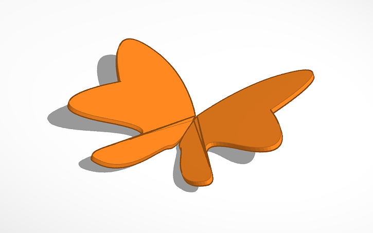 3D design butterfly - Tinkercad
