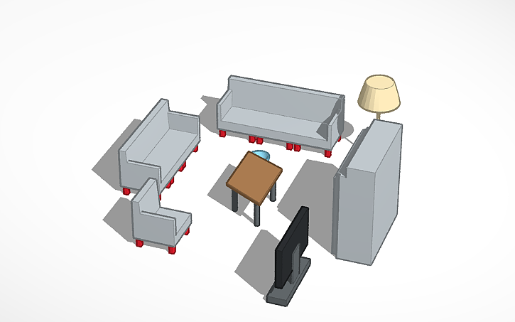 3D design Living room - Tinkercad