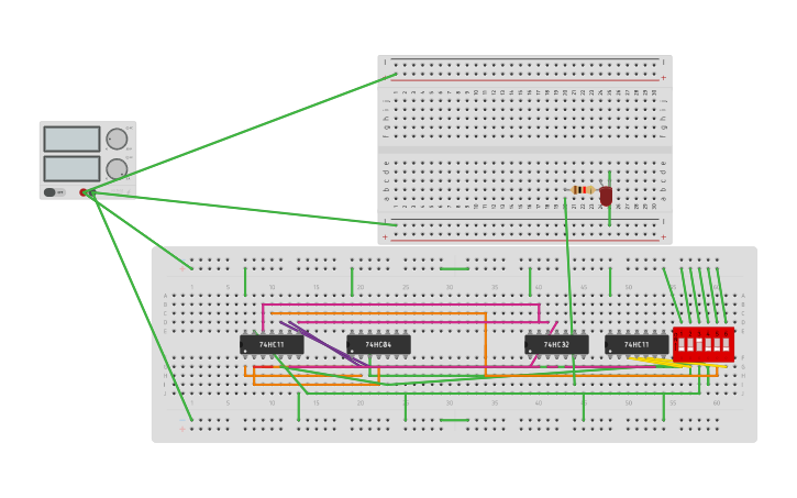 Circuit design Multiplexer 4x1 | Tinkercad
