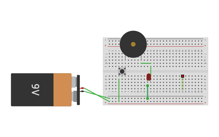 Circuit design PIEZO Y PULSADOR - Tinkercad