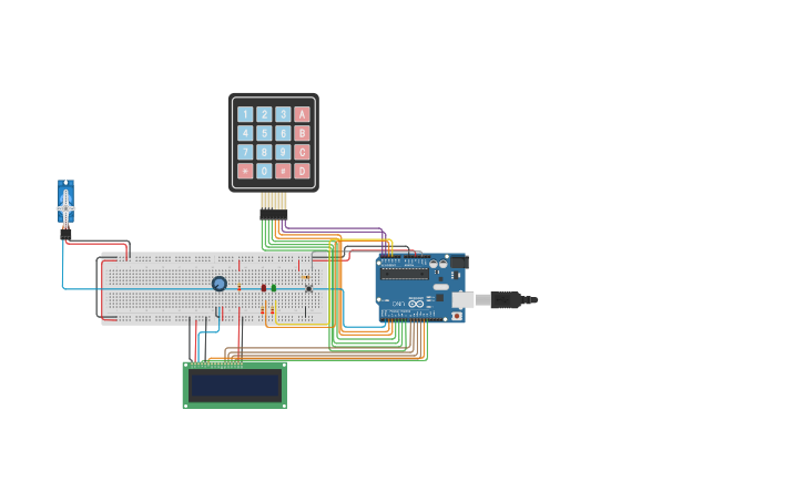 Circuit design Sistema Acceso Seguro - Tinkercad