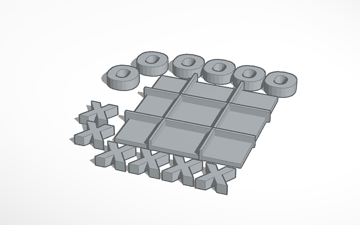 3D design Tic-Tack-Toe - Tinkercad