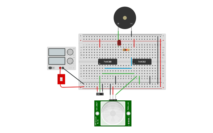 Circuit design DELD Project - Tinkercad