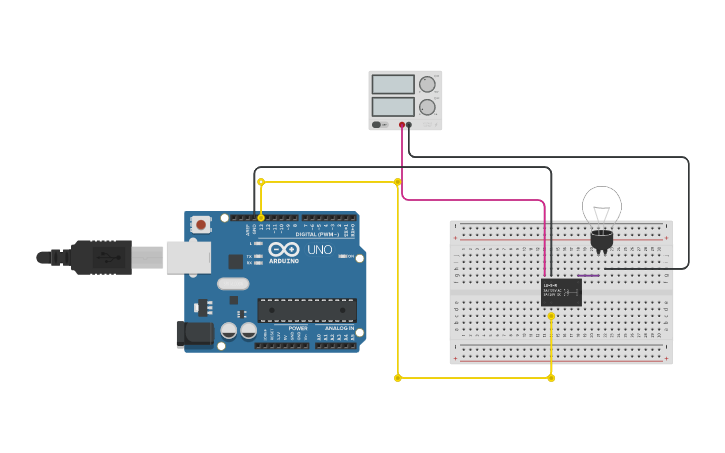 Circuit design Voice Control - Tinkercad