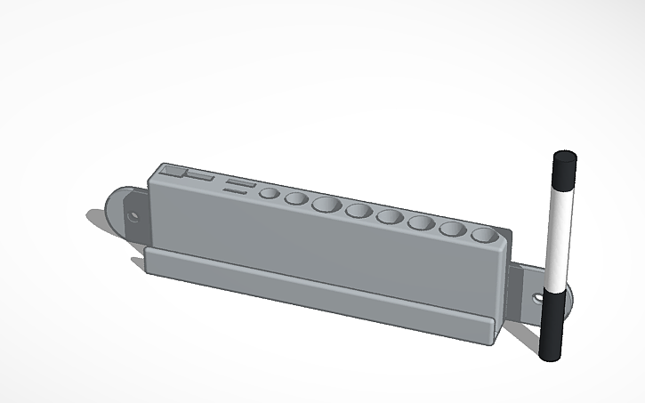 3D design Desk-Mounted Tool-Pencil Holder - Tinkercad